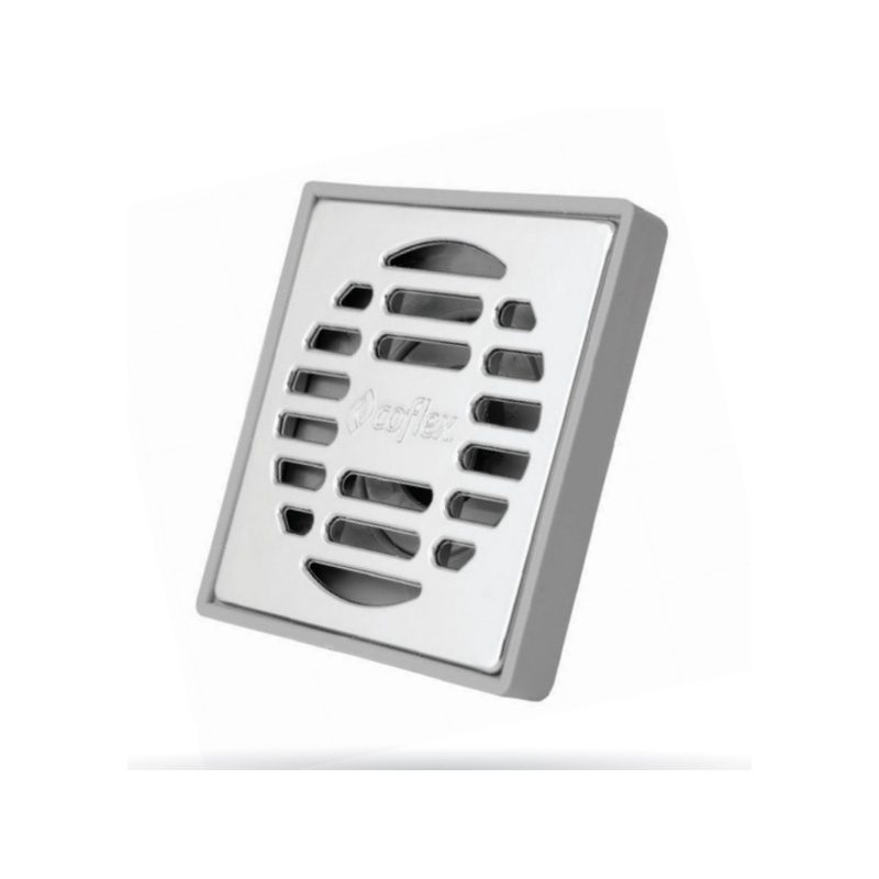 Coladera Cuadrada de ABS con Rejilla Cromada Coflex PC-161 – Bedon