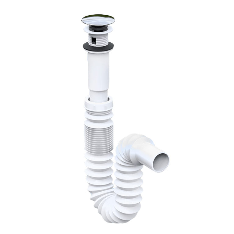 Cespol de Bote para Lavabo Incluye Contra de Push con Rebosadero 2218A ...