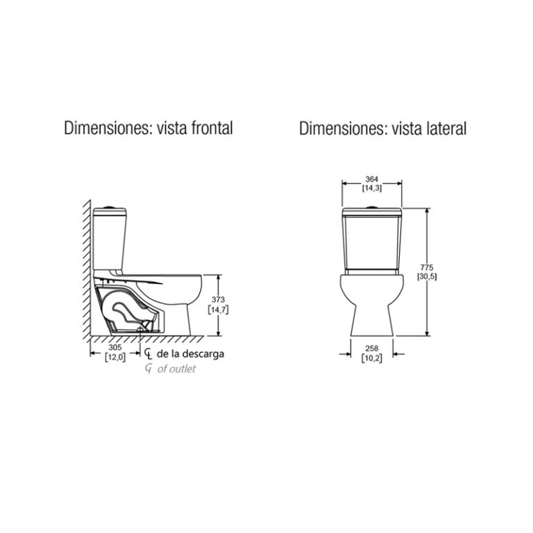 WC Redondo Blanco 3.8 LPD Botón Superior Olimpia Helvex – Bedon