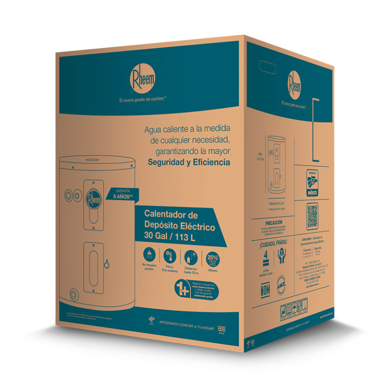 Calentador de Depósito Eléctrico 114 Litros (30 Galones) 220V 3 ...