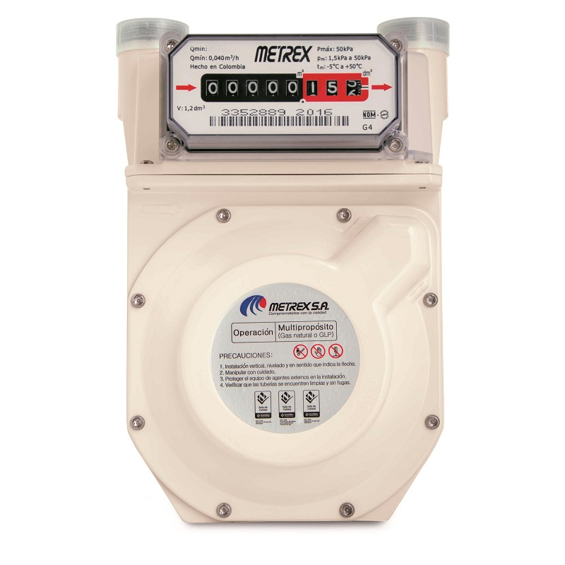 Medidor Para Gas Tipo Diafragma Para 6 0 M3 h Metrex G4 Bedon