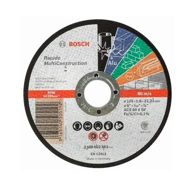 Disco Abrasivo de Corte Estándar Metal Corte Recto 4-1/2″ Bosch ...
