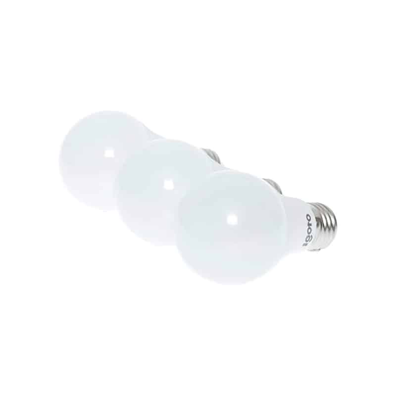 Paquete de 3 Focos LED A60 9W 810lm 100-240V 3000K Luz Cálida Igoto ...