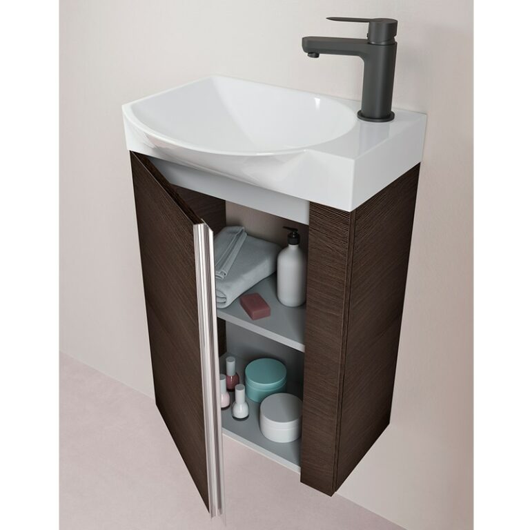 Gabinete Elegance Pack Roble Dakar con Lavabo Petit 45cm x 34cm Esbaño ...