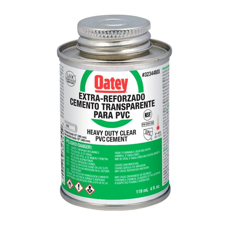 Cemento Transparente para PVC Extra Reforzado Oatey 118ml (4 Oz ...