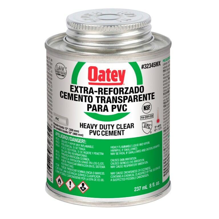 Cemento Transparente para PVC Extra Reforzado Oatey 118ml (4 Oz ...