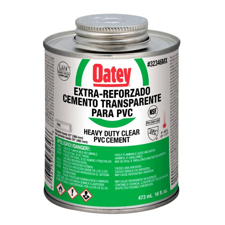 Cemento Transparente para PVC Extra Reforzado Oatey 473ml (16 Oz) 32346MX – Bedon