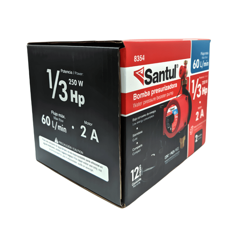 Bomba Presurizadora 1/3 HP 60 L/min 120/127V Santul 8354 – Bedon