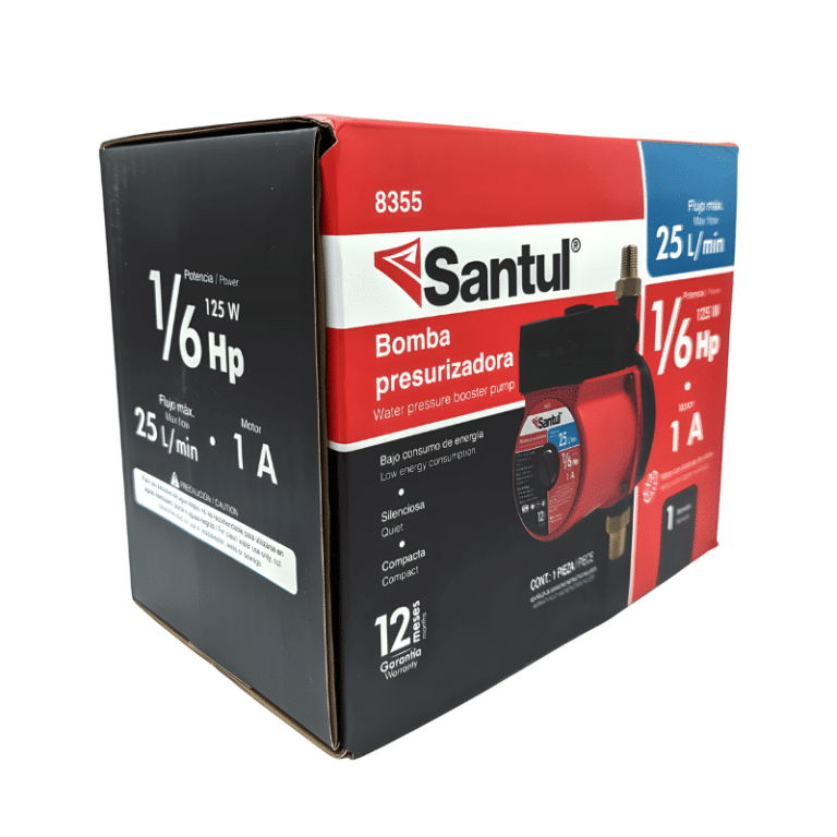 Bomba Presurizadora 1/6 HP 25 L/min 120/127V Santul 8355 – Bedon
