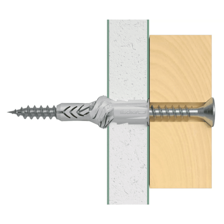 Taquete Universal de Nylon UX 8 R Caja con 100 Piezas Fischer 77870 – Bedon