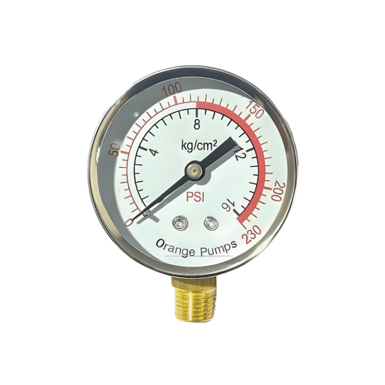 Manómetro Radial Macho 1/4″ de 0-230 PSI Seco Shimge/Orange Pumps Y60R ...