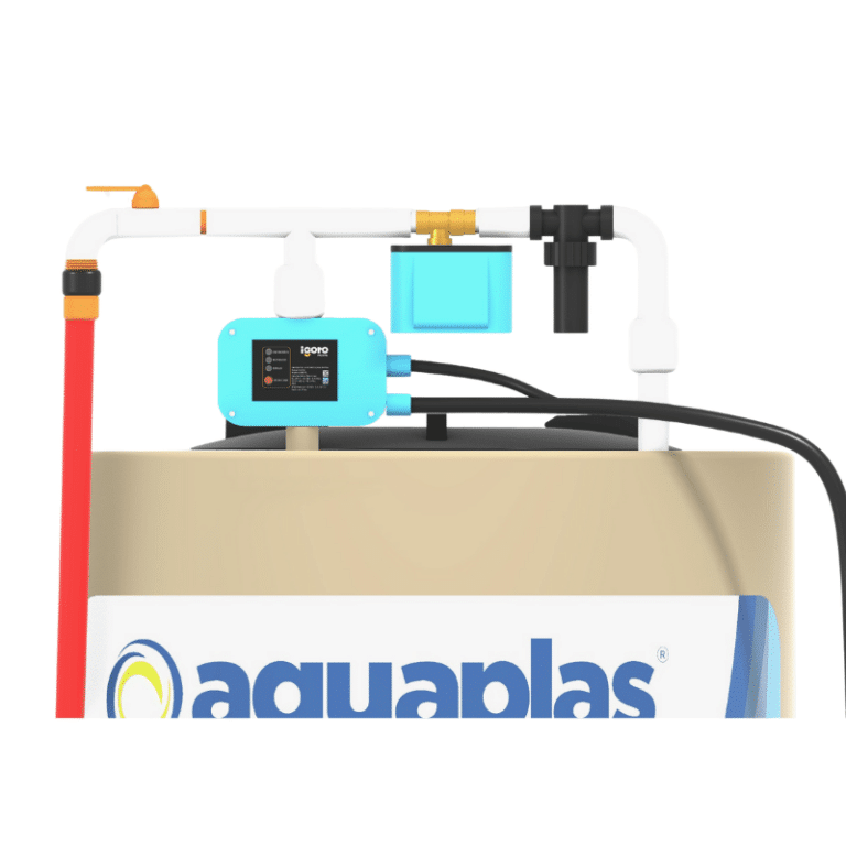 Tinaco/Cisterna Tricapa Beige Vertical con Equipo 1000 Litros Aquaplas ...