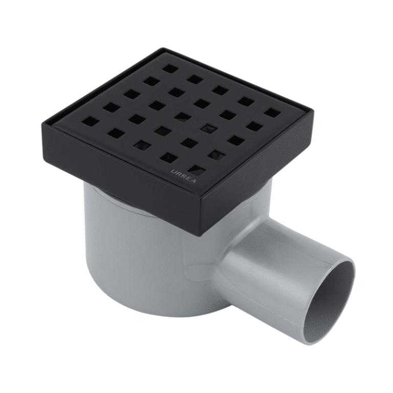Coladera Cuadrada con Rejilla Perforada Negro Urrea CCRPINOX.37 – Bedon